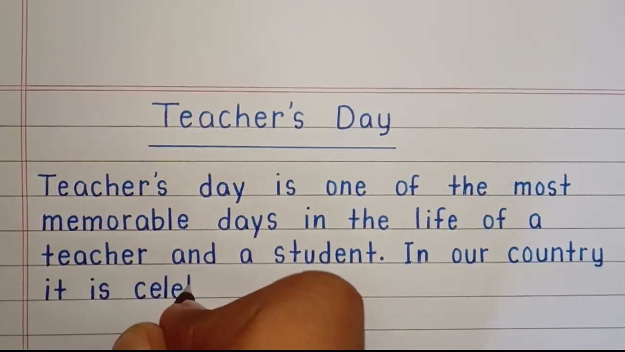 Teacher's Day essay | Essay on teacher's day | teacher's day paragraph ...