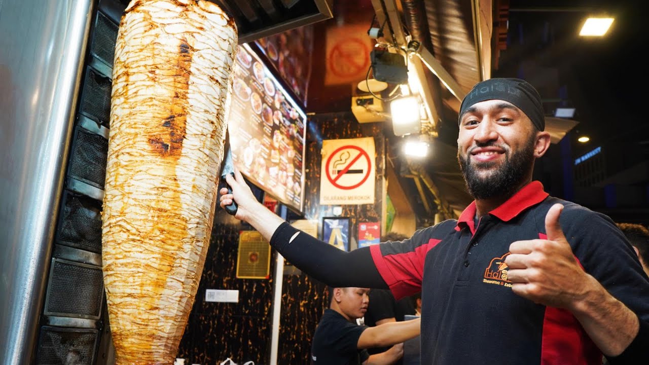 Huge Arabic Shawarma in Kuala Lumpur!! - YouTube