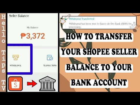 HOW TO TRANSFER YOUR SHOPEE SELLER BALANCE TO YOUR BANK ACCOUNT | Hello ...