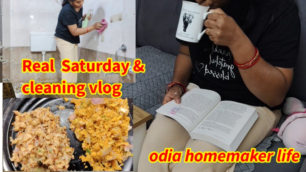 BATHROOM DEEP CLEAN VLOG & Simple Odia Lunch | Realistic Saturday vlog ...
