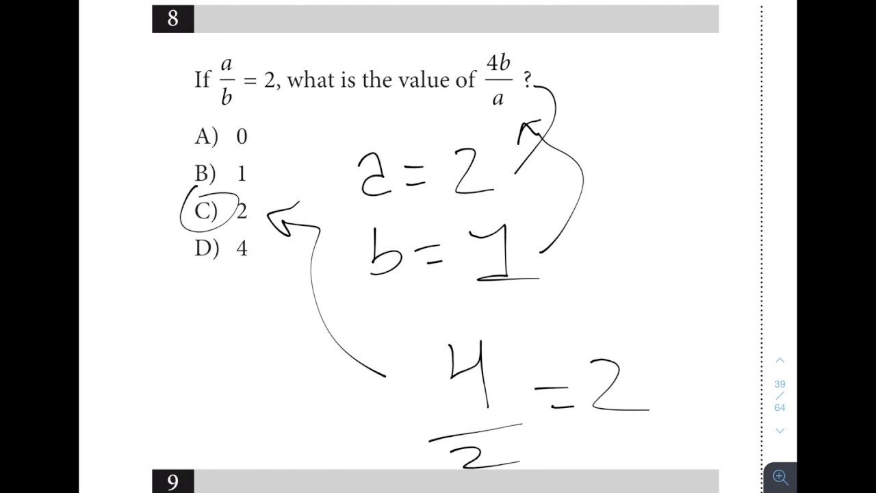 SAT Practice Test 1 Section 3 Math No Calculator Answers 1 10 EASY sat-practice-test-1-section-3-math-no-calculator-answers-1-10-easy