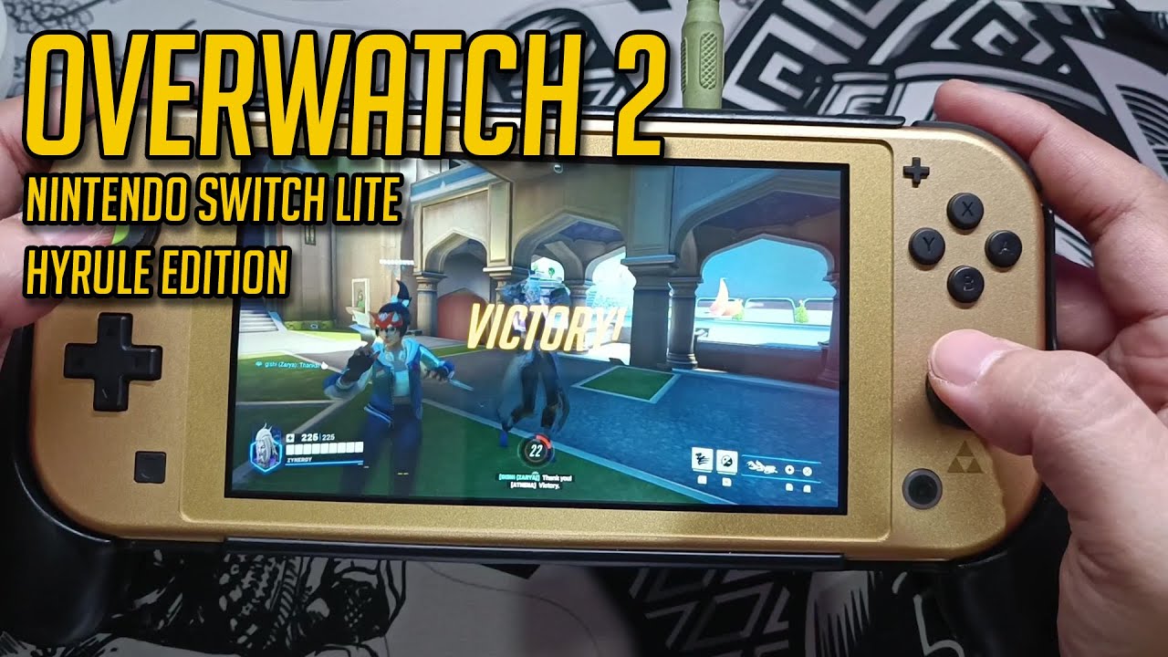 overwatch 2 on nintendo switch lite (hyrule edition) #2 💜 - YouTube
