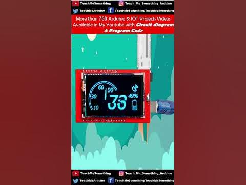 Arduino UNO TFT LCD Speed meter single color - YouTube