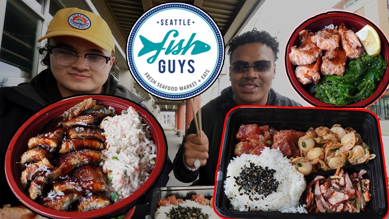 We Ate The Freshest Seafood in Seattle (HUGE FISH!) - YouTube