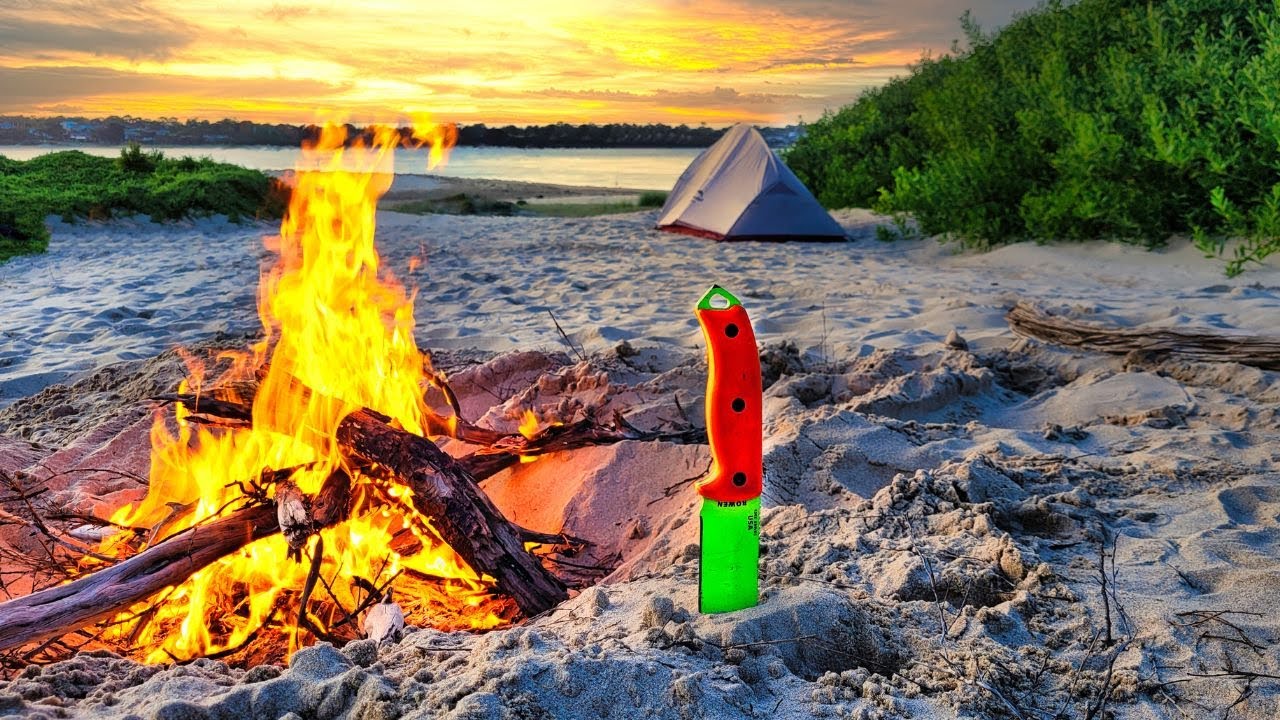 Overnight Adventure by the Ocean Cooking a Shark (Camping, Bushcraft ...