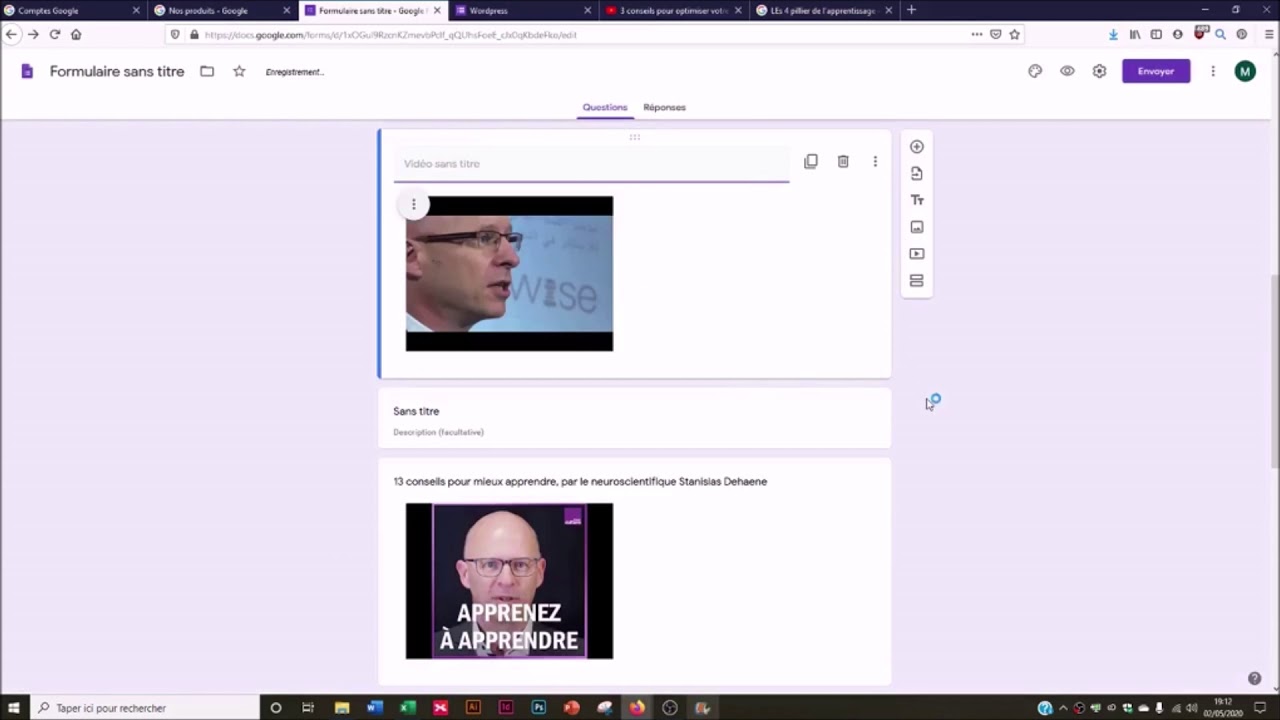 Google Forms: Les différents types de questions - YouTube