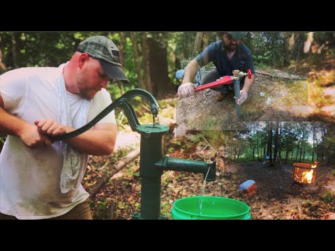 Off Grid Hand pump well install (Did we hit water??) | Overnighter in ...