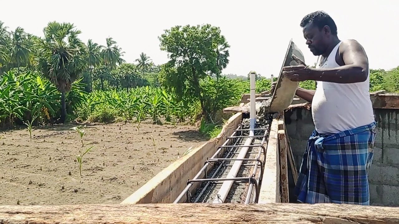 Compound wall COPING BEAM concrete | Top Supporting beam | S.SREETHARAMALAN - YouTube