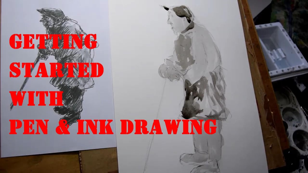 Learn Pen and Ink Drawing - Part Two - completing the drawing - YouTube