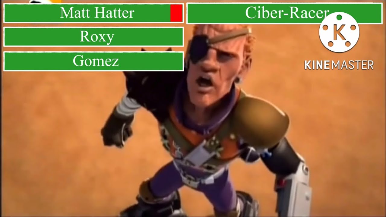 Matt Hatter, Roxy and Gomez vs Cibe-racer (with healthbars) final fight ...