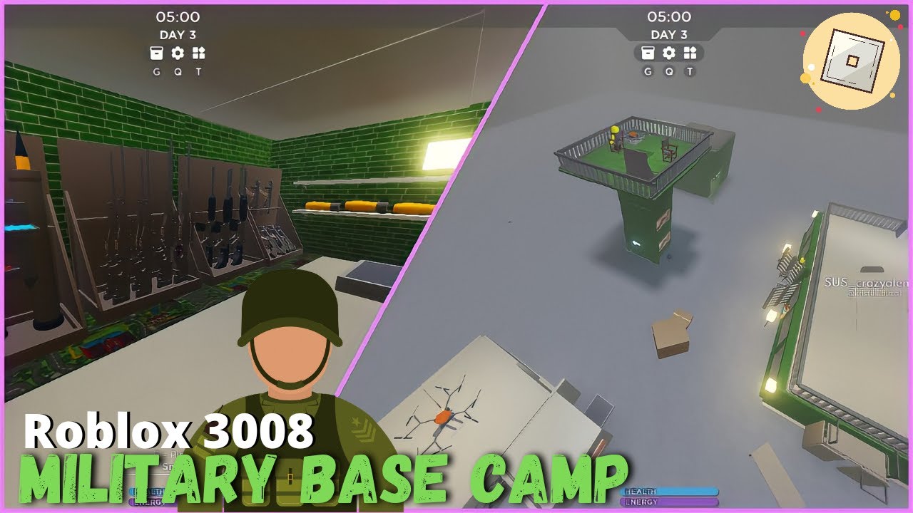 WE BUILT ARMY BASE CAMP in Roblox Scp 3008 (Firing Range and Weapons ...