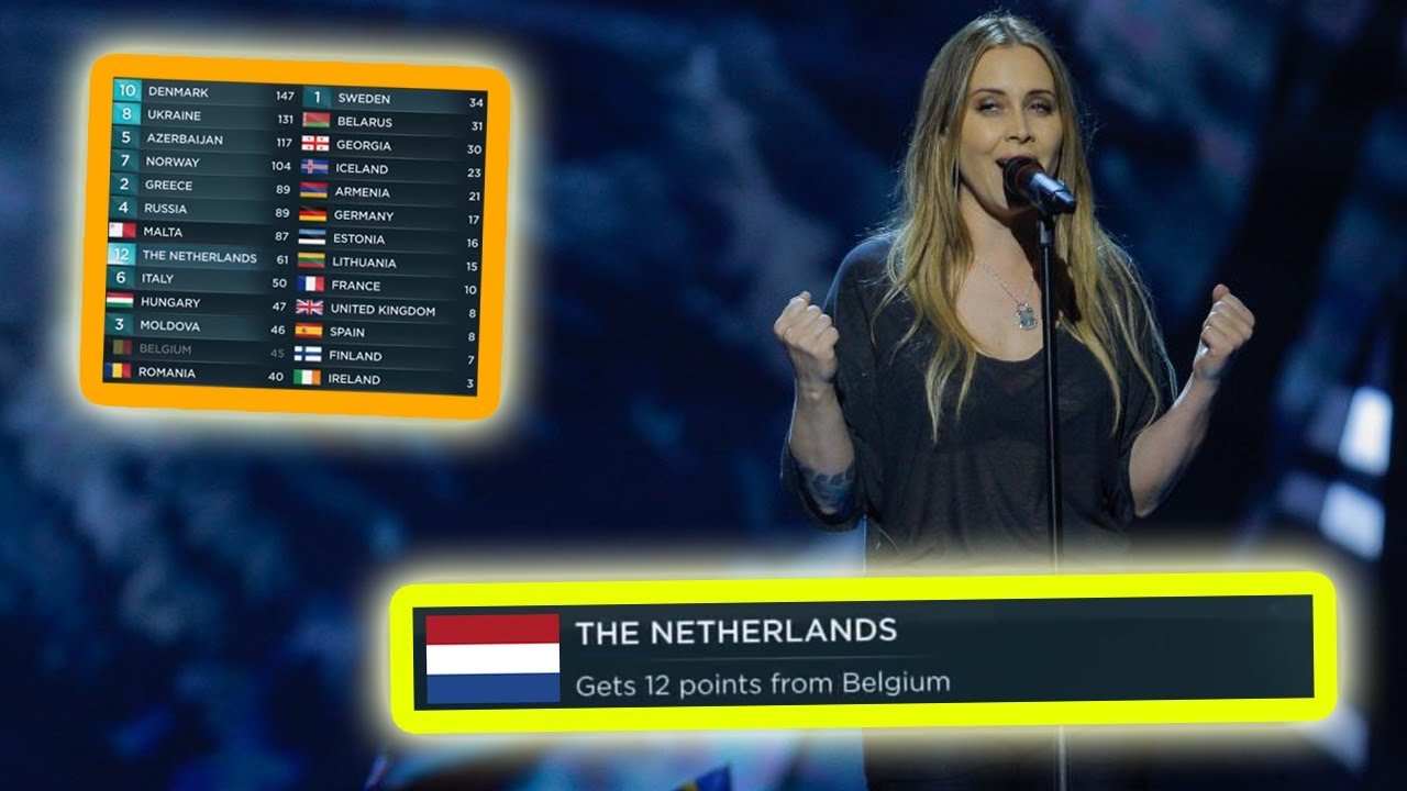 every "12 points go to the NETHERLANDS" in eurovision final - YouTube