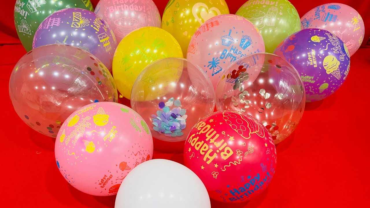 FUN HAPPY BIRTHDAY BALLOON POPPING - YouTube