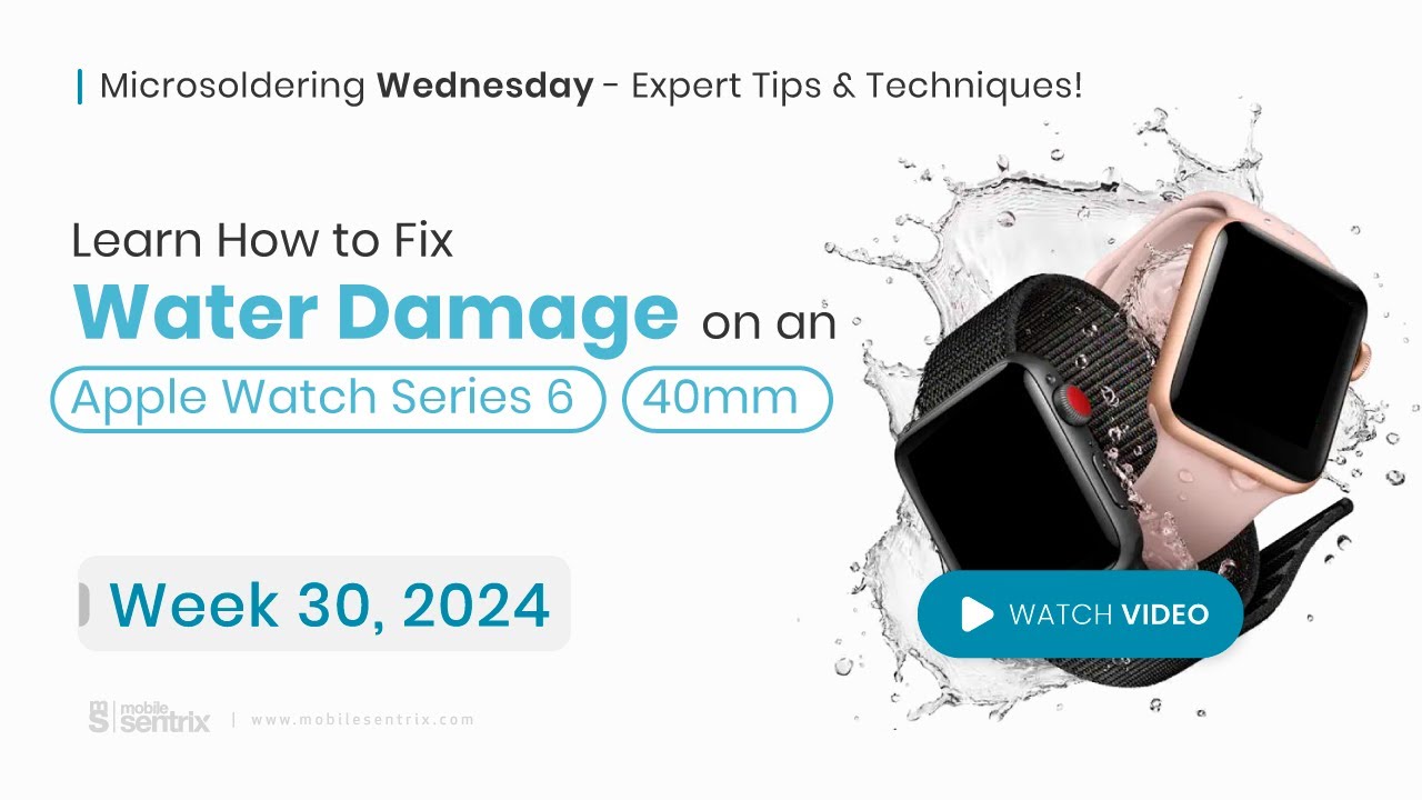 Repair Water Damage on an Apple Watch Series 6 (40mm) with Basic ...