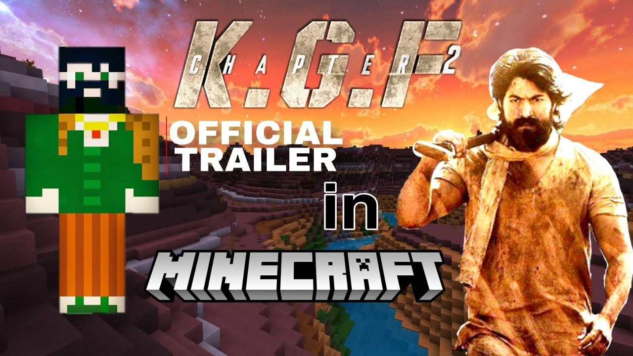 KGF chapter 2 official trailer in minecraft cinetmetic #shorts # ...