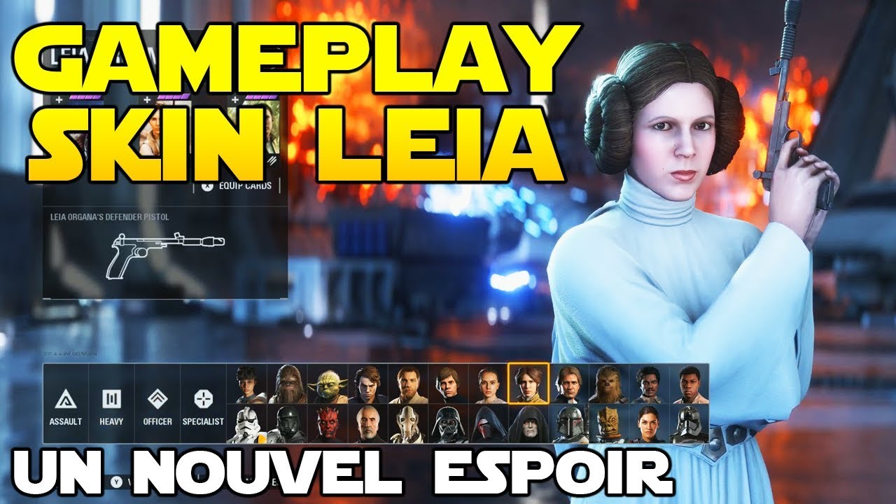 GAMEPLAY SKIN LEIA "Un Nouvel Espoir" (Mod) | Star Wars Battlefront 2 ...