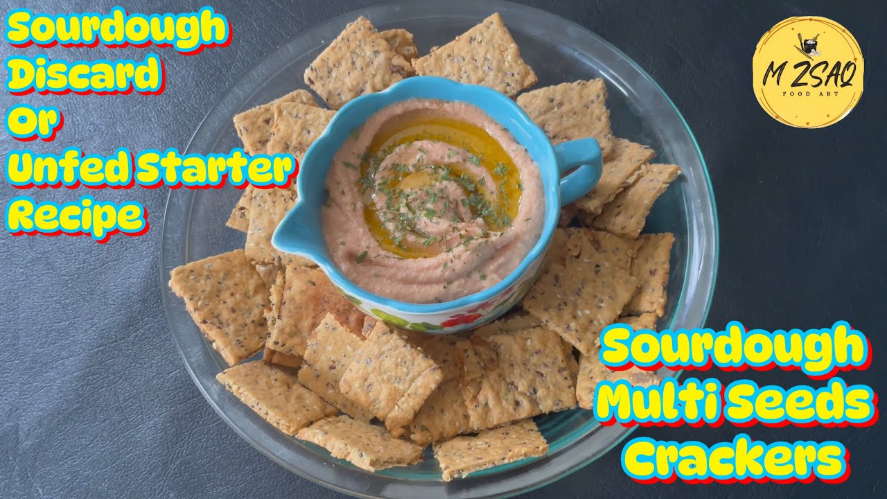 Sourdough Multi Seeds Crackers || Sourdough Discard Recipe || Sourdough ...