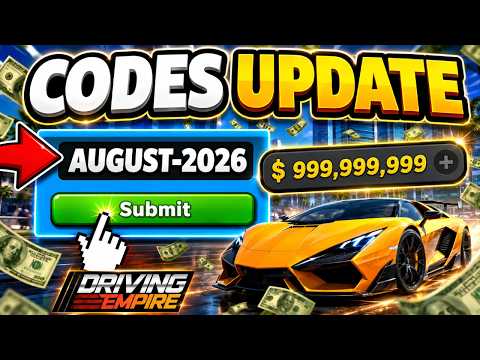 ALL NEW CODES FOR DRIVING EMPIRE 2026 AUGUST 🎁 FREE CARS + MONEY! ROBLOX DRIVING EMPIRE CODES