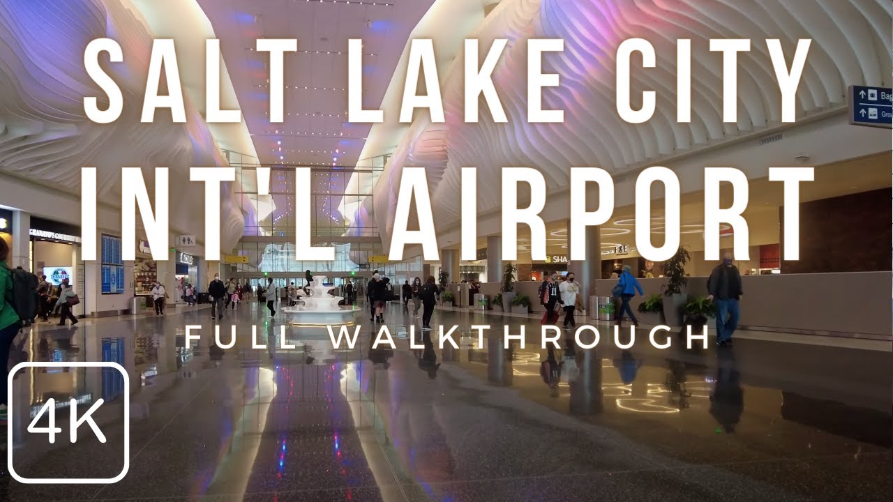 4K Walk Through The Modern New Salt Lake City, Utah SLC Airport ...
