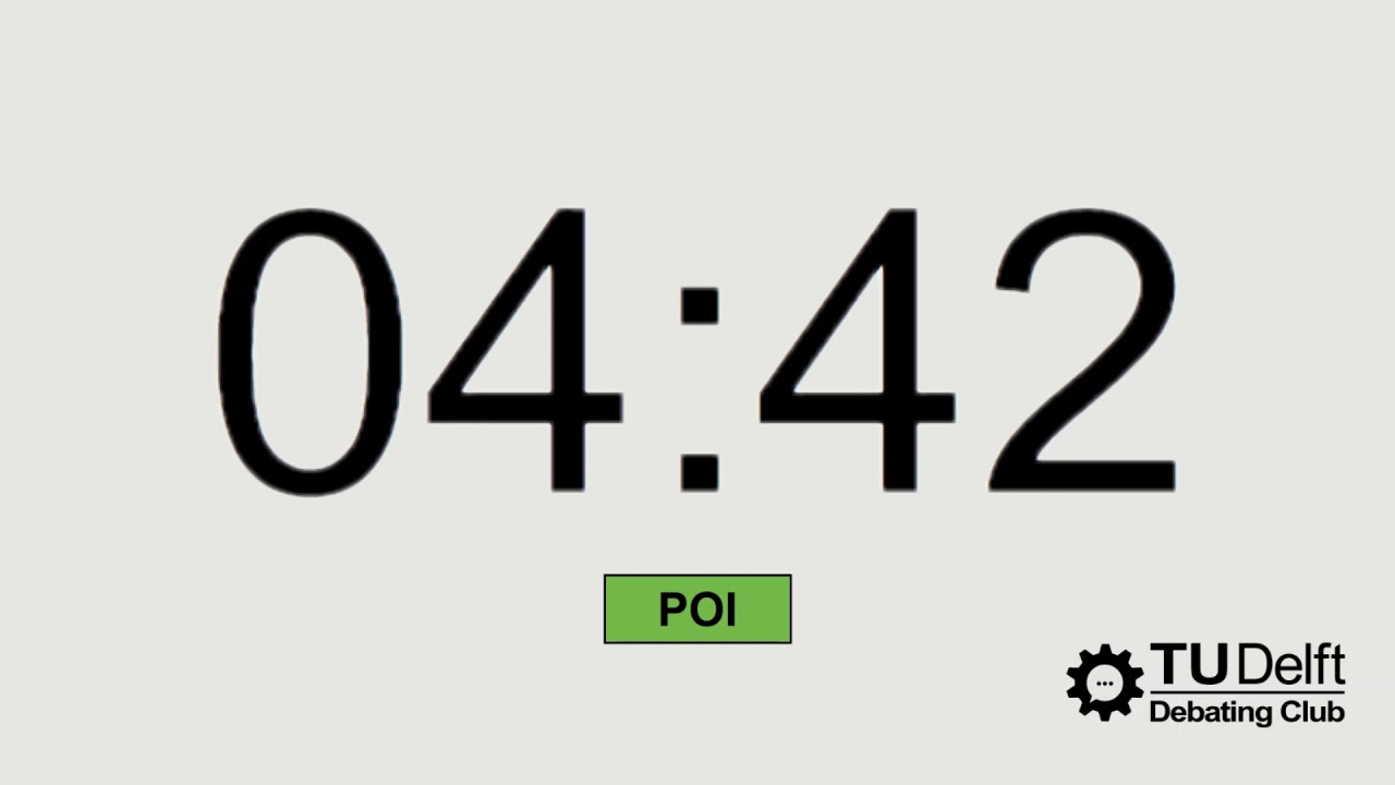 British Parliamentary (BP) Debate Timer - 7 minutes - YouTube