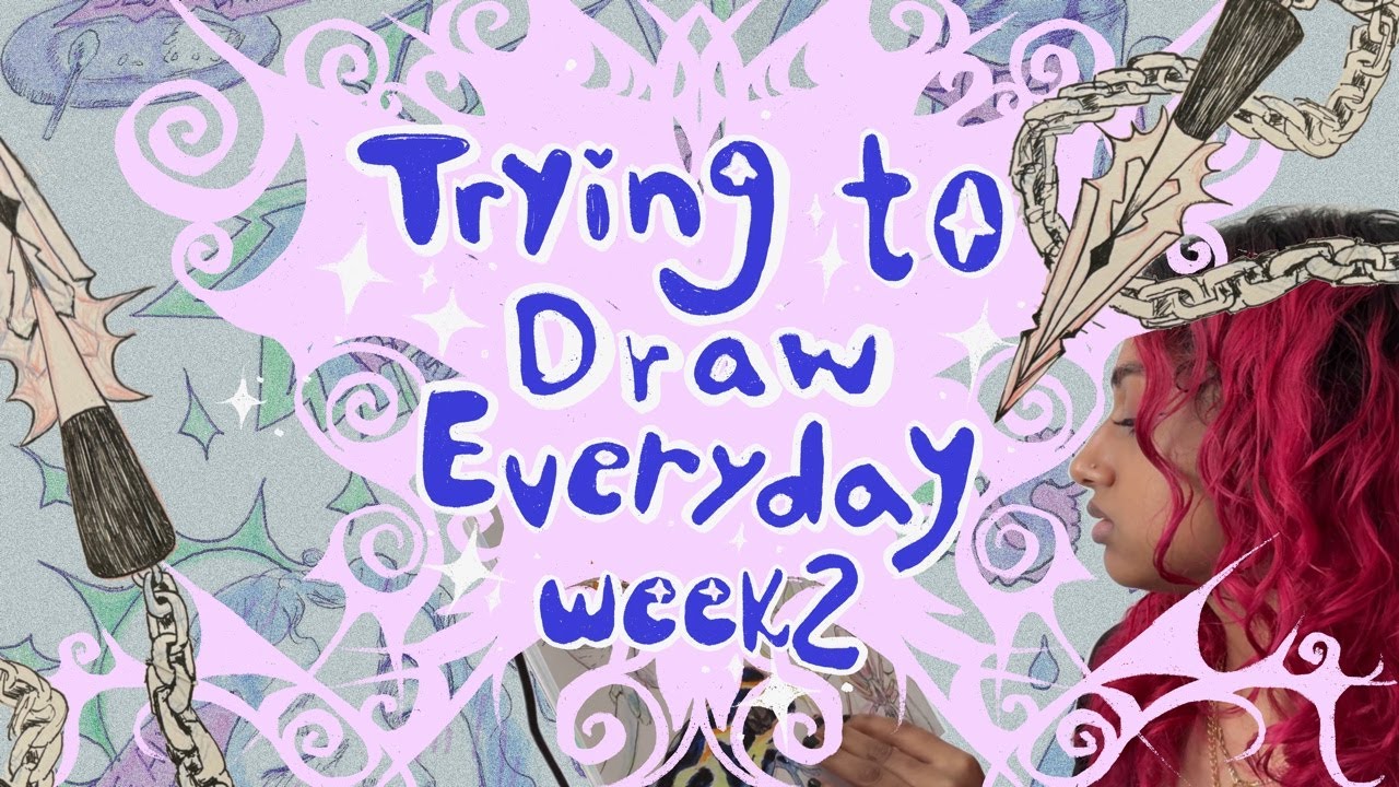 drawing everyday for a month ₊˚ෆweek2 ෆ˚₊ - YouTube