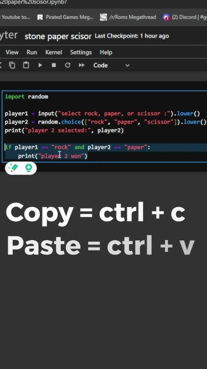 Creating Rock, Paper, Scissor Game using Python - YouTube