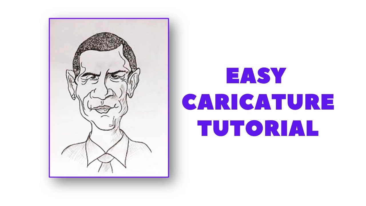How to draw a basic easy Caricature | step-by-step tutorial for ...