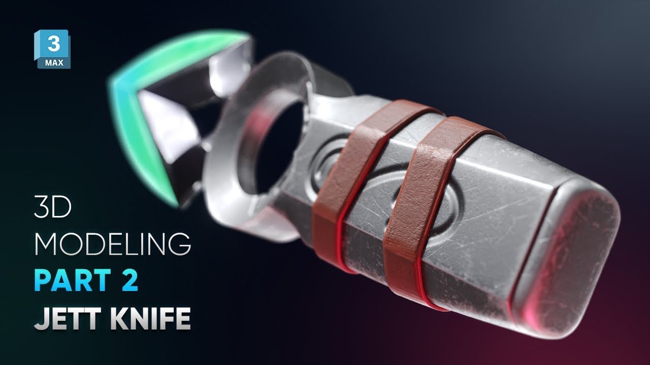 3D Jett Knife Modeling - 3dsmax - part 2 - YouTube