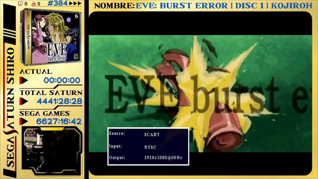 SSS 384 Eve: Burst Error | Sega Saturn Shiro #Sega #770 - YouTube