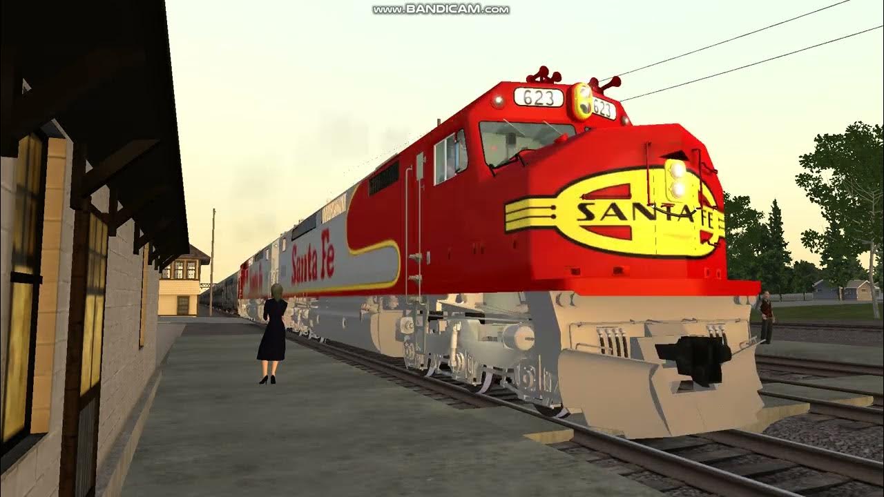 Train simulator Classic Santa Fe SDP40F Passenger - YouTube