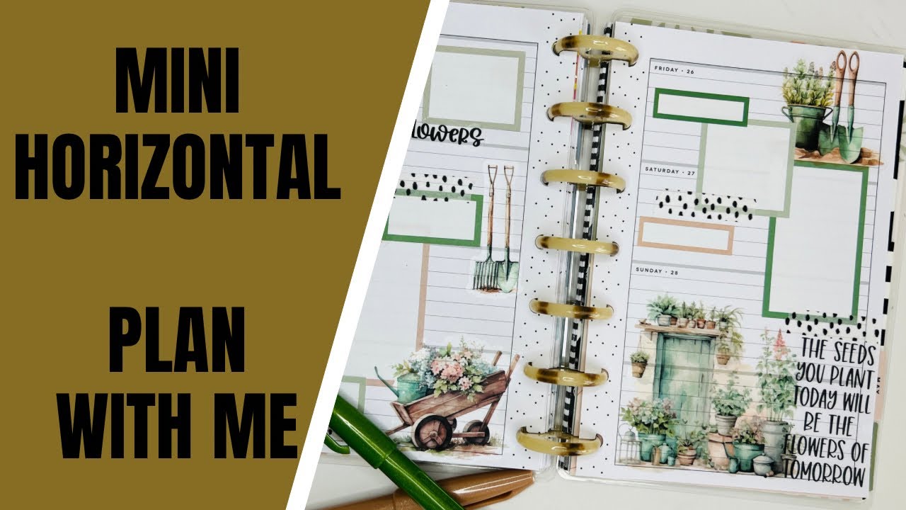 Happy Planner Mini Horizontal | Plan with Me | Apr 22 - Apr 29 | APHD ...