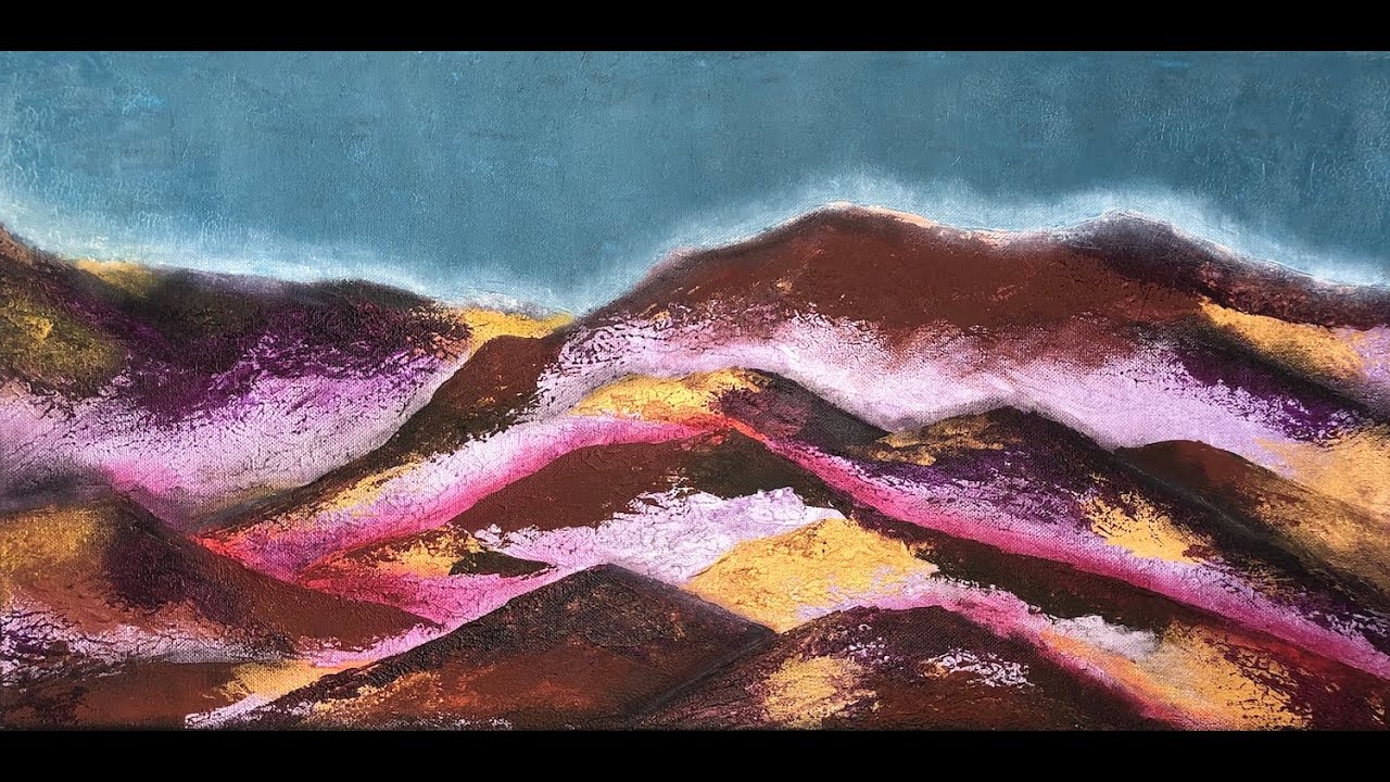 Progression of an abstract painting - YouTube