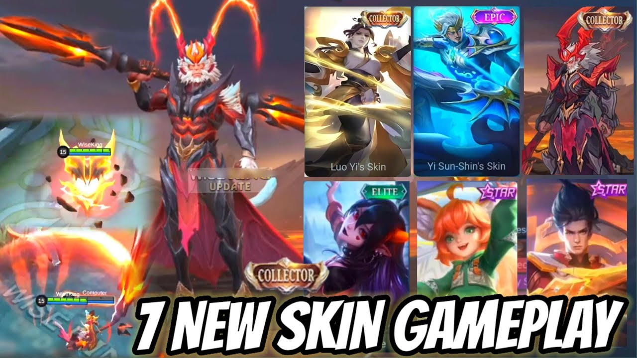 7 NEW SKIN GAMEPLAY! SUN COLLECTOR, YSS SKIN EPIC, STARLIGHT NATAN ...