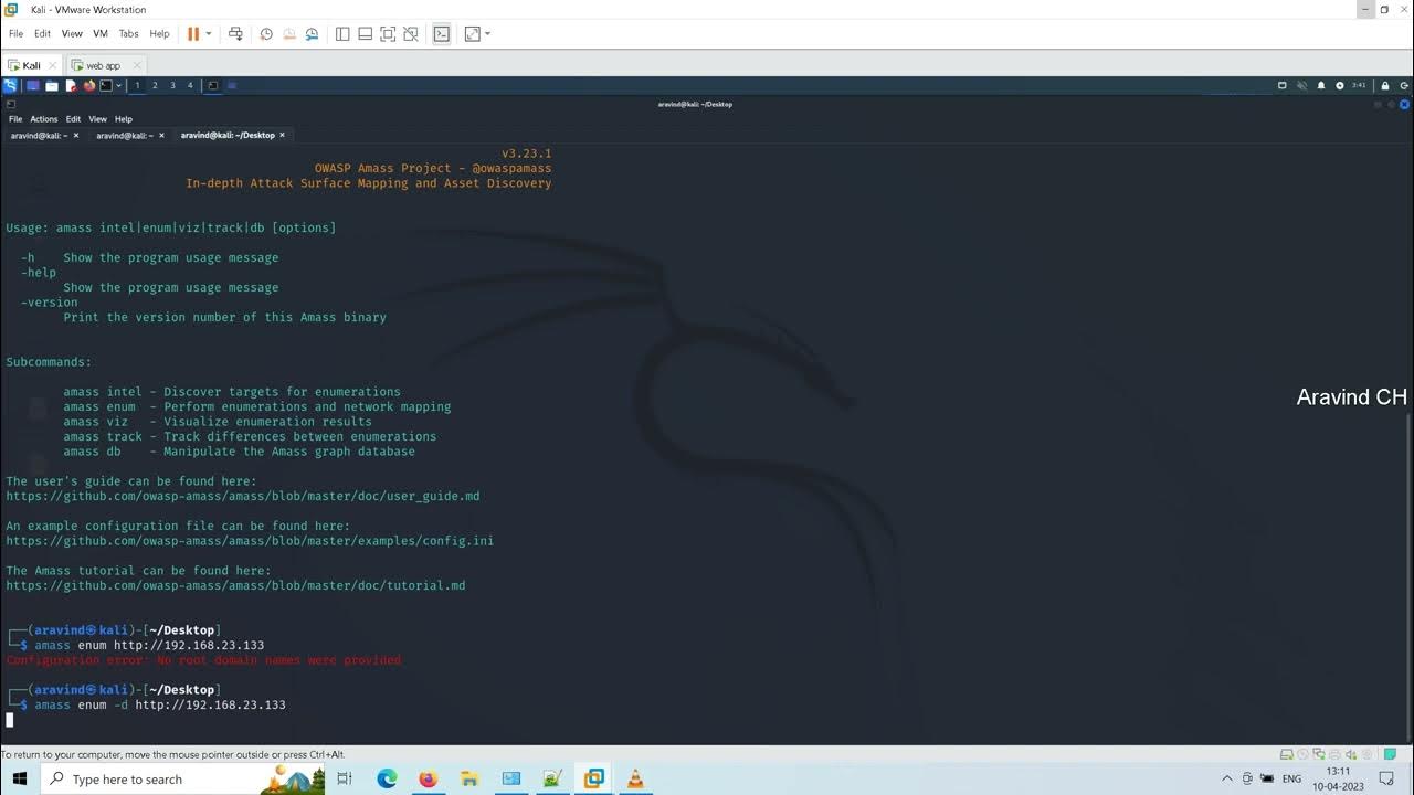 how to install amass tool in Kali Linux - YouTube