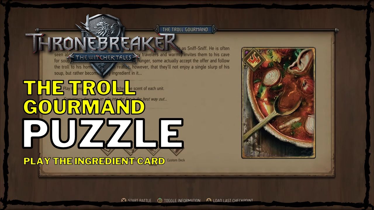 Thronebreaker: The Witcher Tales - The Troll Gourmand Puzzle [Play the ...