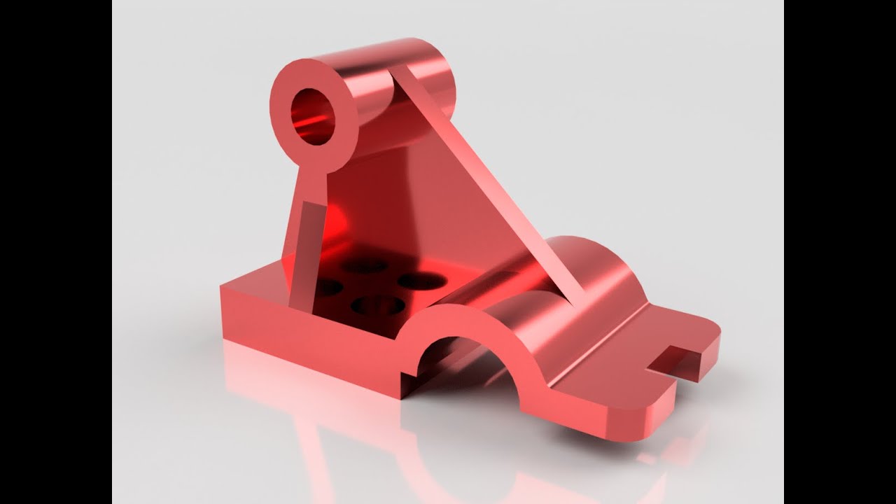 Fusion 360 Tutorial - Clamping Bracket - YouTube