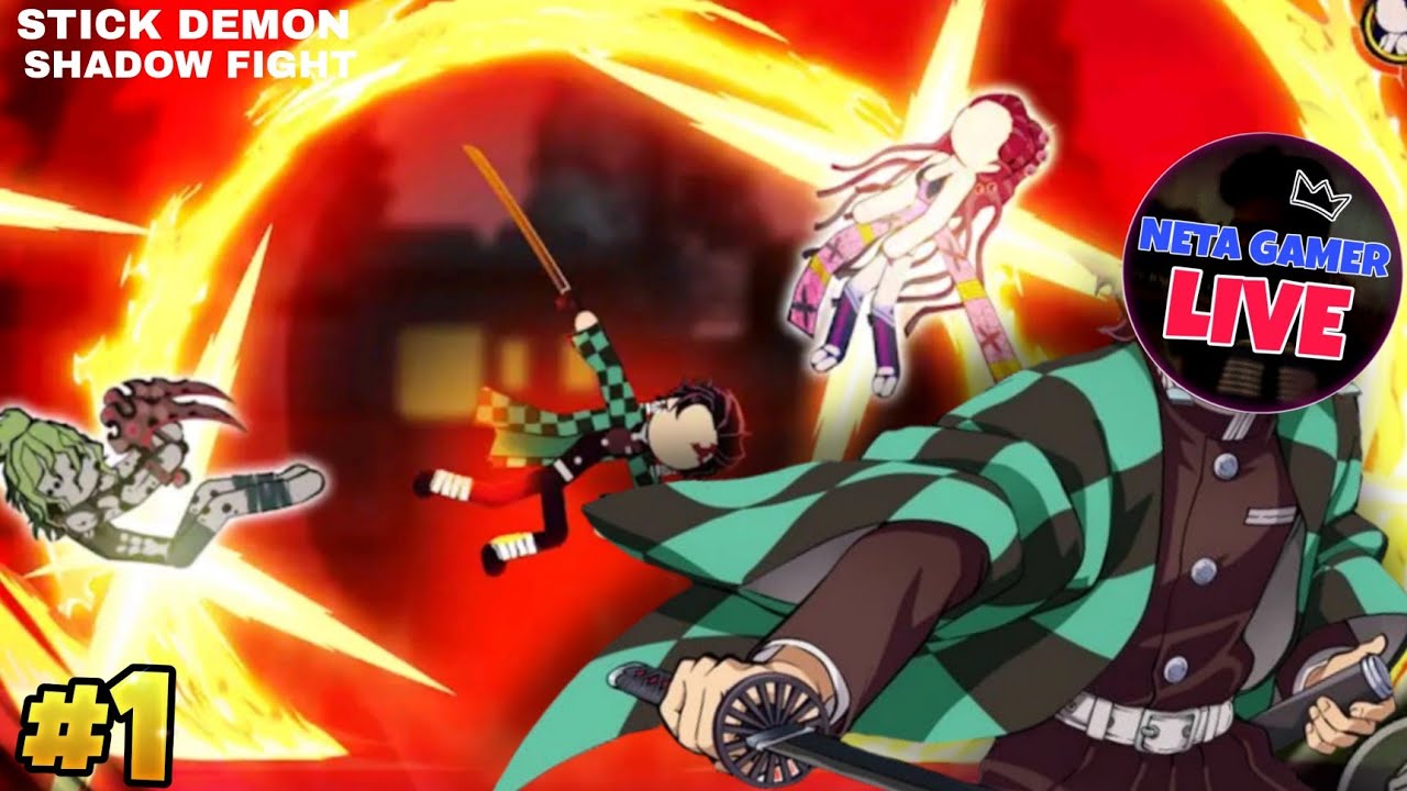 Stick Demon Shadow Fight Gameplay in hindi | Demon slayer Game in ...