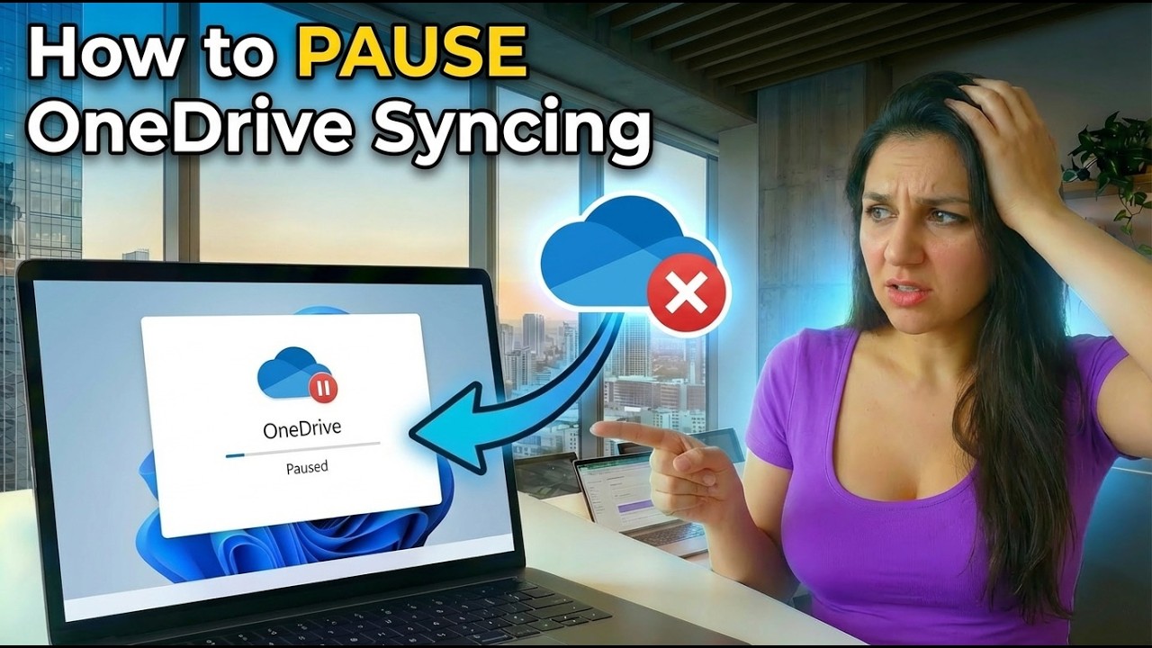 How to pause OneDrive syncing - YouTube