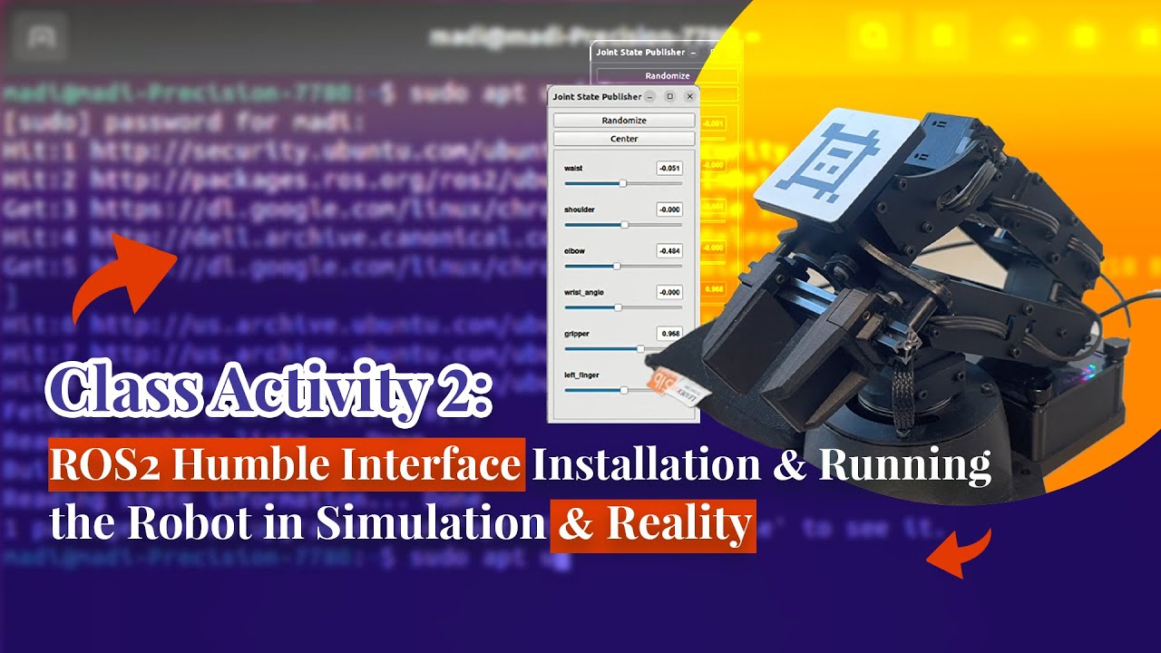 ROS2 Humble Interface Installation & Running the Robot in Simulation ...
