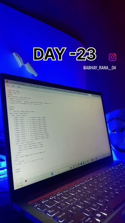 Digital clock ⏰ day23#100dayschallenge #youtubeshorts #viral #coding - YouTube
