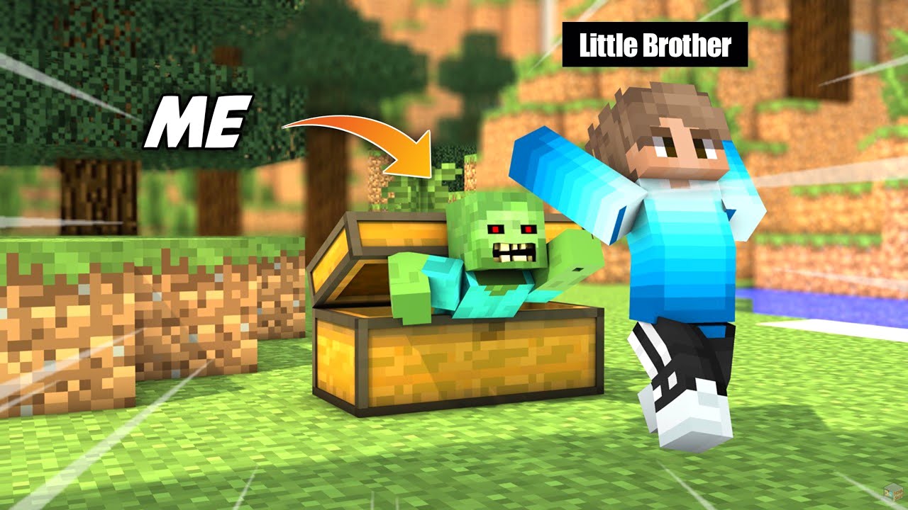 Trolling Small Brother In Minecraft 😂 - YouTube