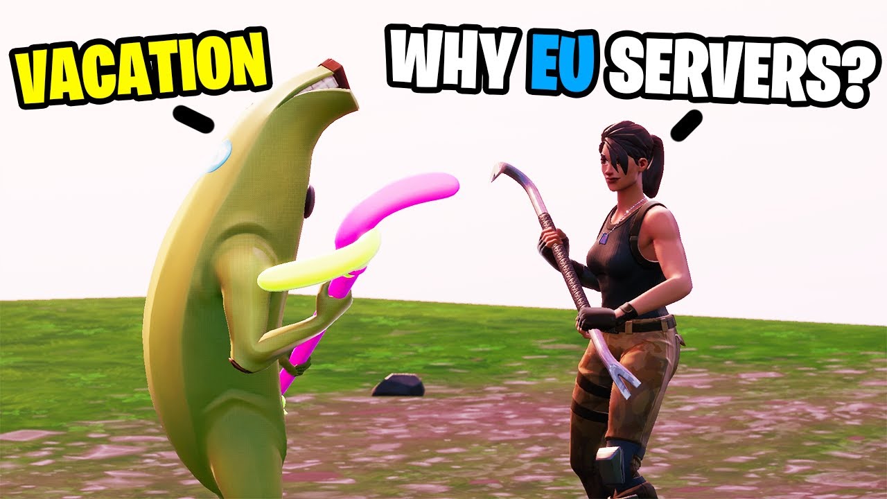 Playing Fortnite in EUROPE... - YouTube