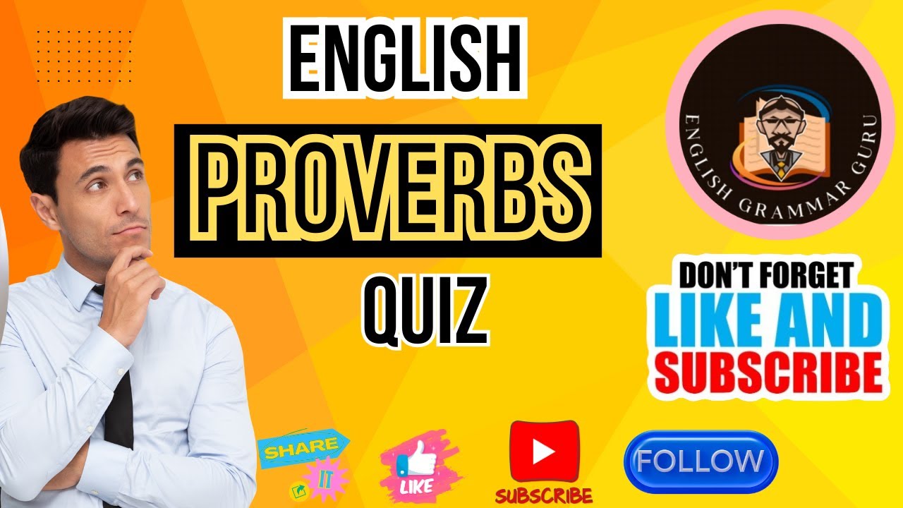 English Proverbs Quiz | Can You Score 20/20? | Revision-2024 - YouTube