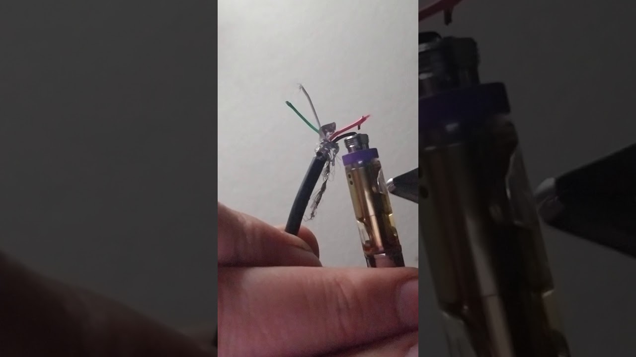 Hot wire vape pen with phone cord - YouTube