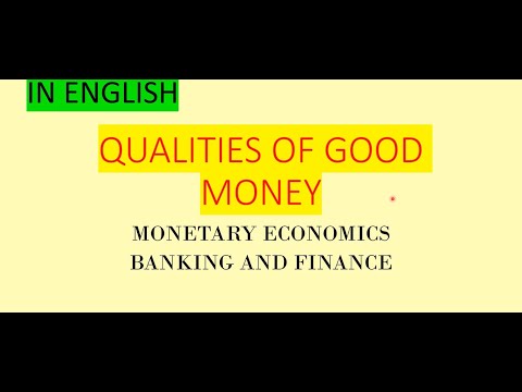 QUALITIES OF GOOD MONEY /IN ENGLISH #moneyandbanking#economics# ...
