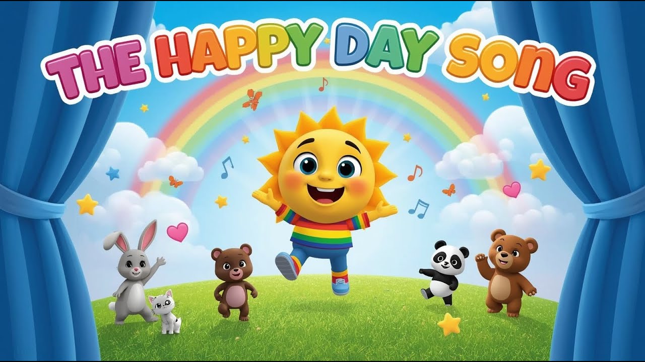 The Happy Day Song 🌞 | Fun Kids Animation | Learn Colors, Numbers ...
