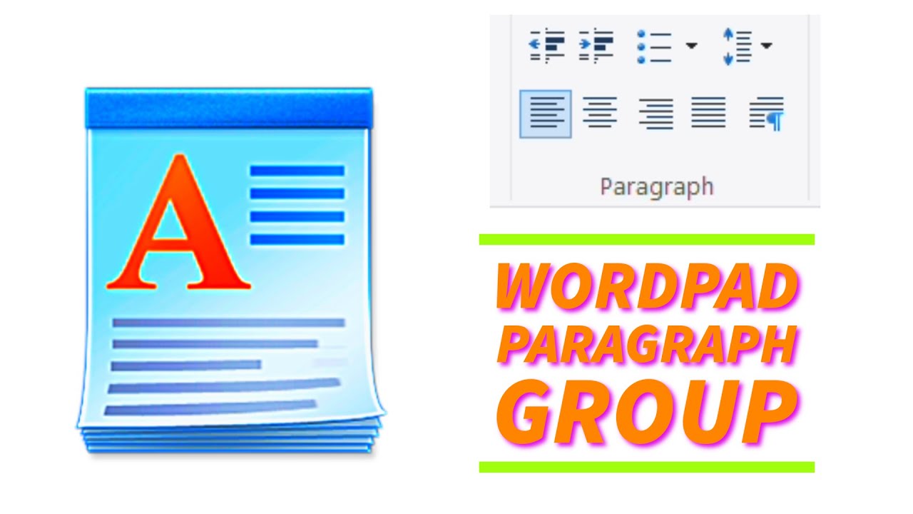 Wordpad | Paragraph Group #basiccomputer #wordpad - YouTube