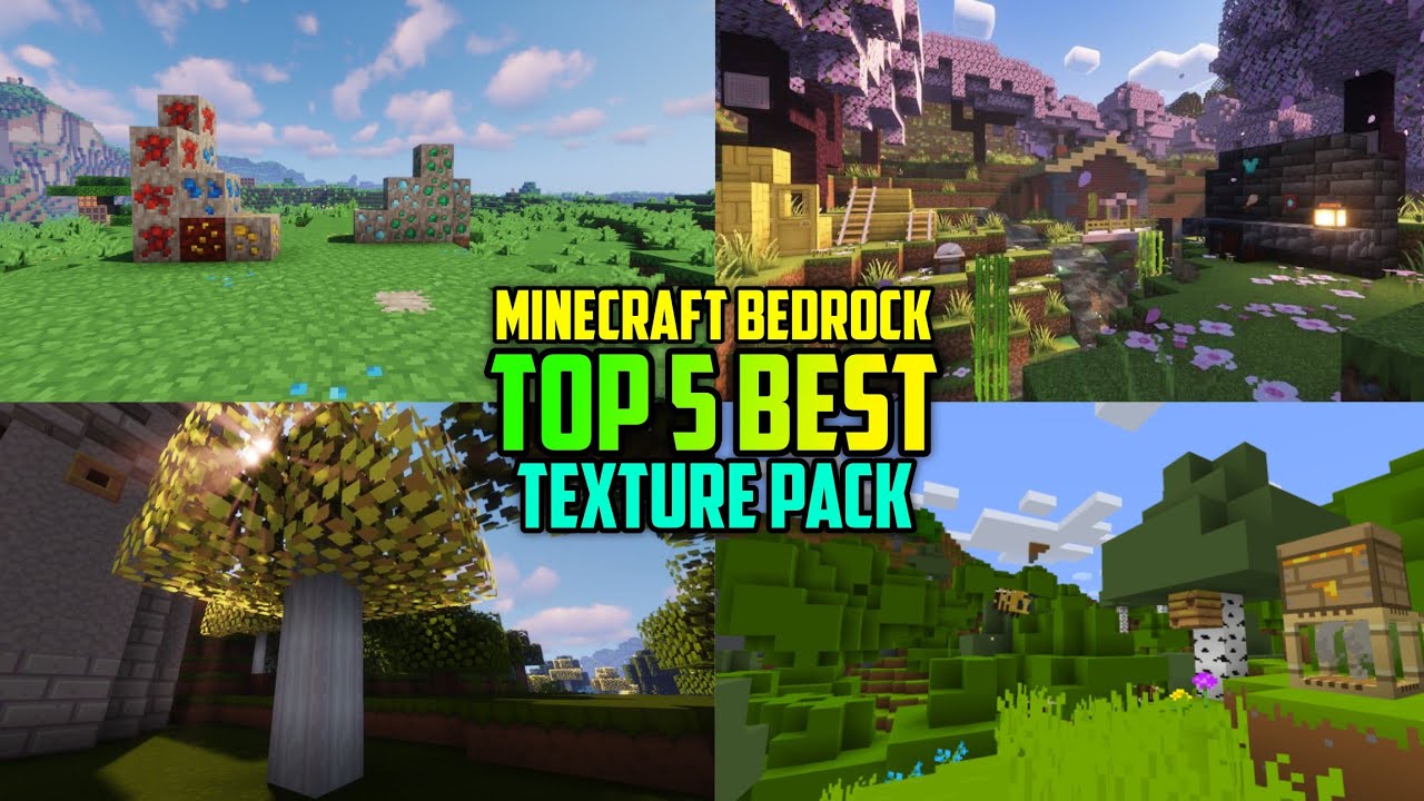 Top 5 Best Texture Pack for Minecraft PE / Bedrock 1.21 Update | Best ...