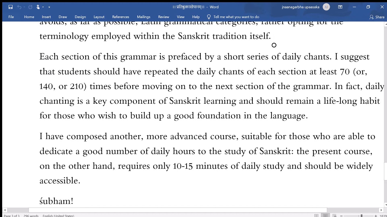 Sanskrit Tutorial Introduction - YouTube