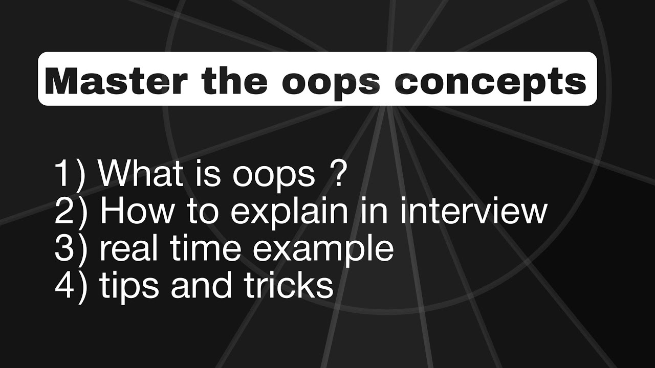 Master OOPs Concepts for Interviews | Real-Time Examples Explained ...